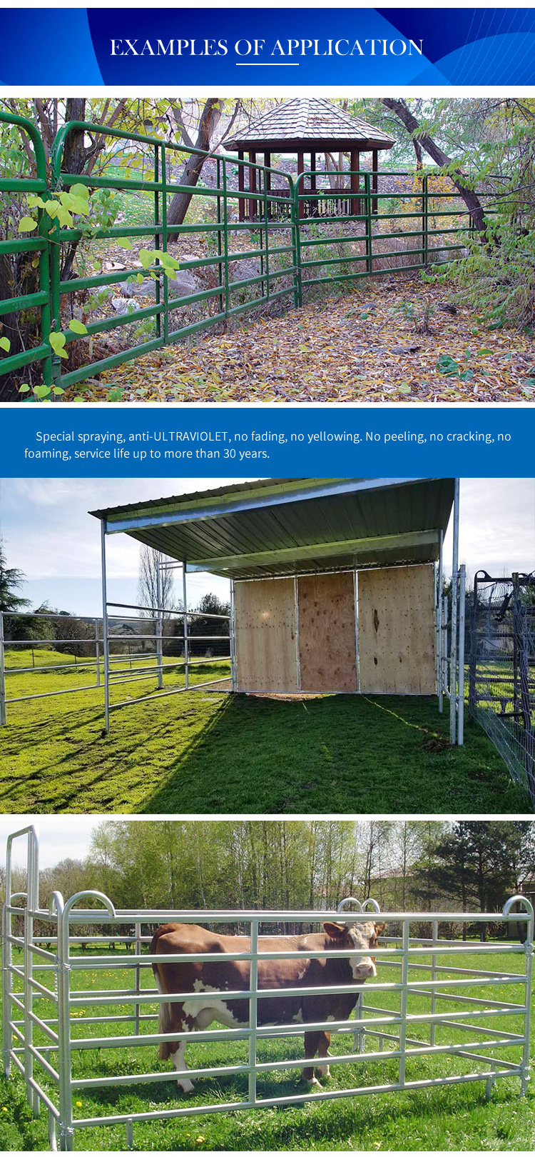 Livestock Equipment Metal Gate Cattle Horse Fence Panel Sheep Panel